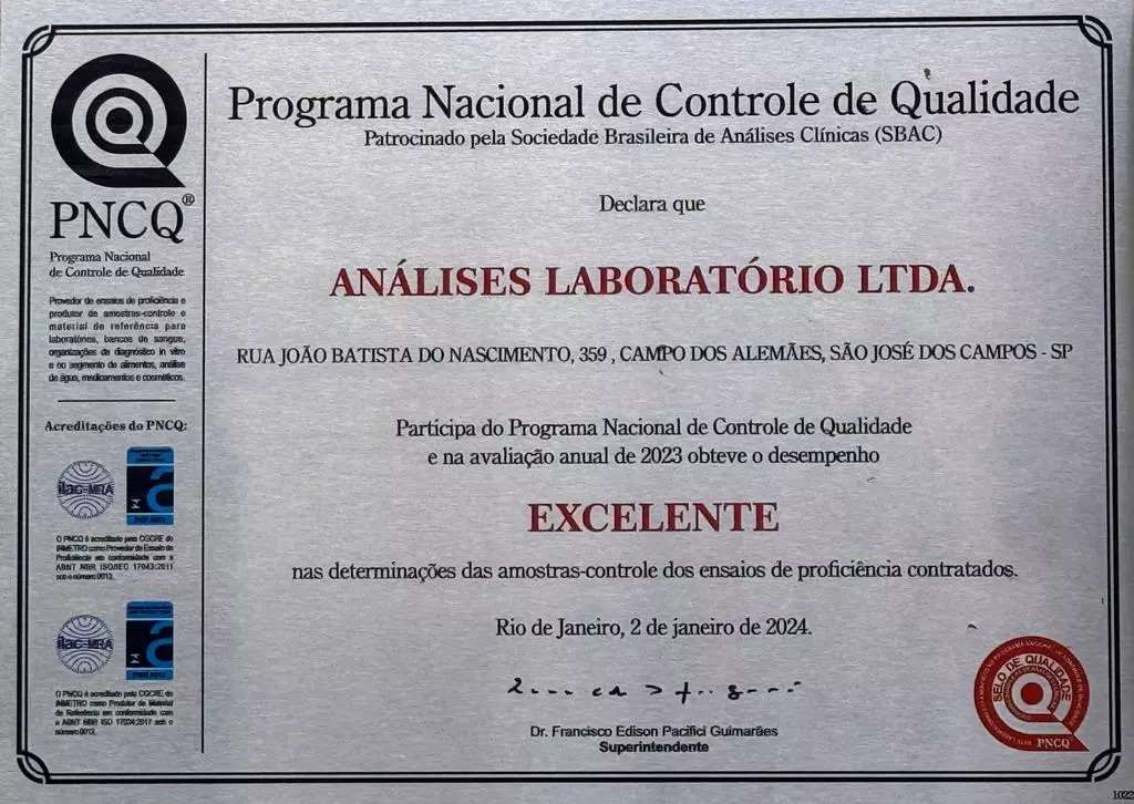 PNCQ - Analises | Laboratório de Análises Clínicas