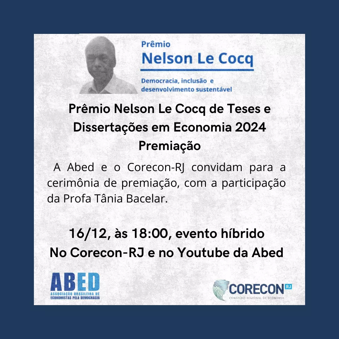 A Abed e o Corecon-RJ têm a honra de convidar para a cerimônia de ...